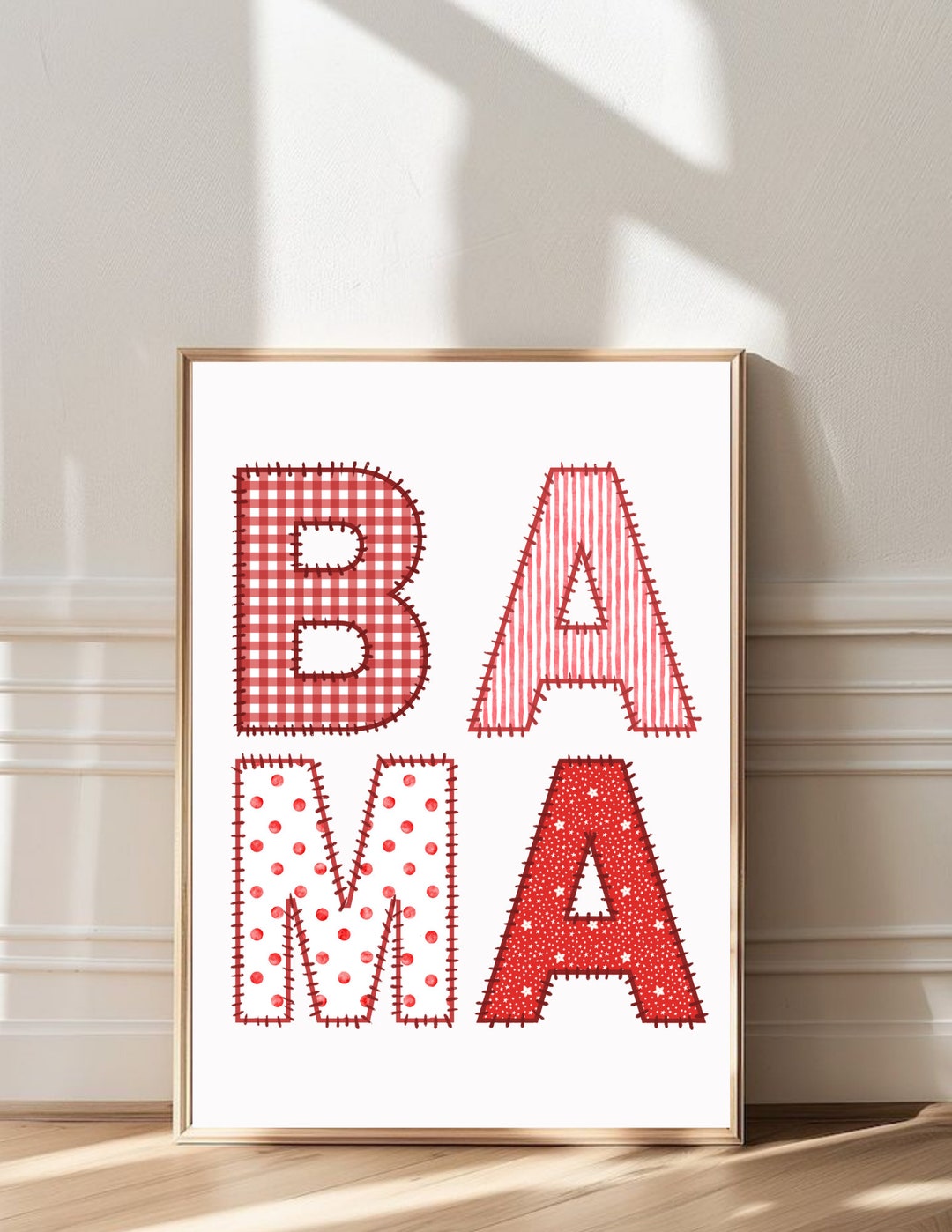 University of Alabama Patchwork Roll Tide Wall Art Aesthetic Wall Art ...