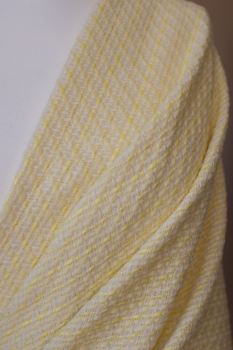 Tweed Light Yellow Wool Alpaca Mohair, Made in Italy - Etsy