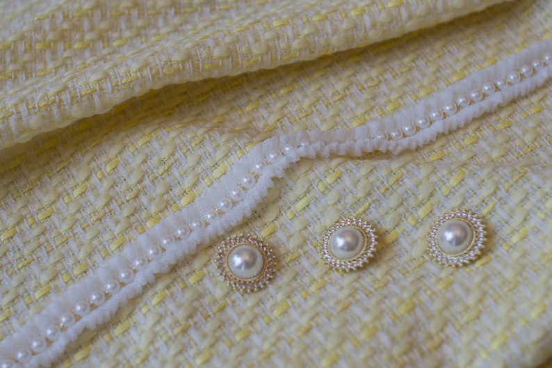 Tweed Light Yellow Wool Alpaca Mohair, Made in Italy - Etsy