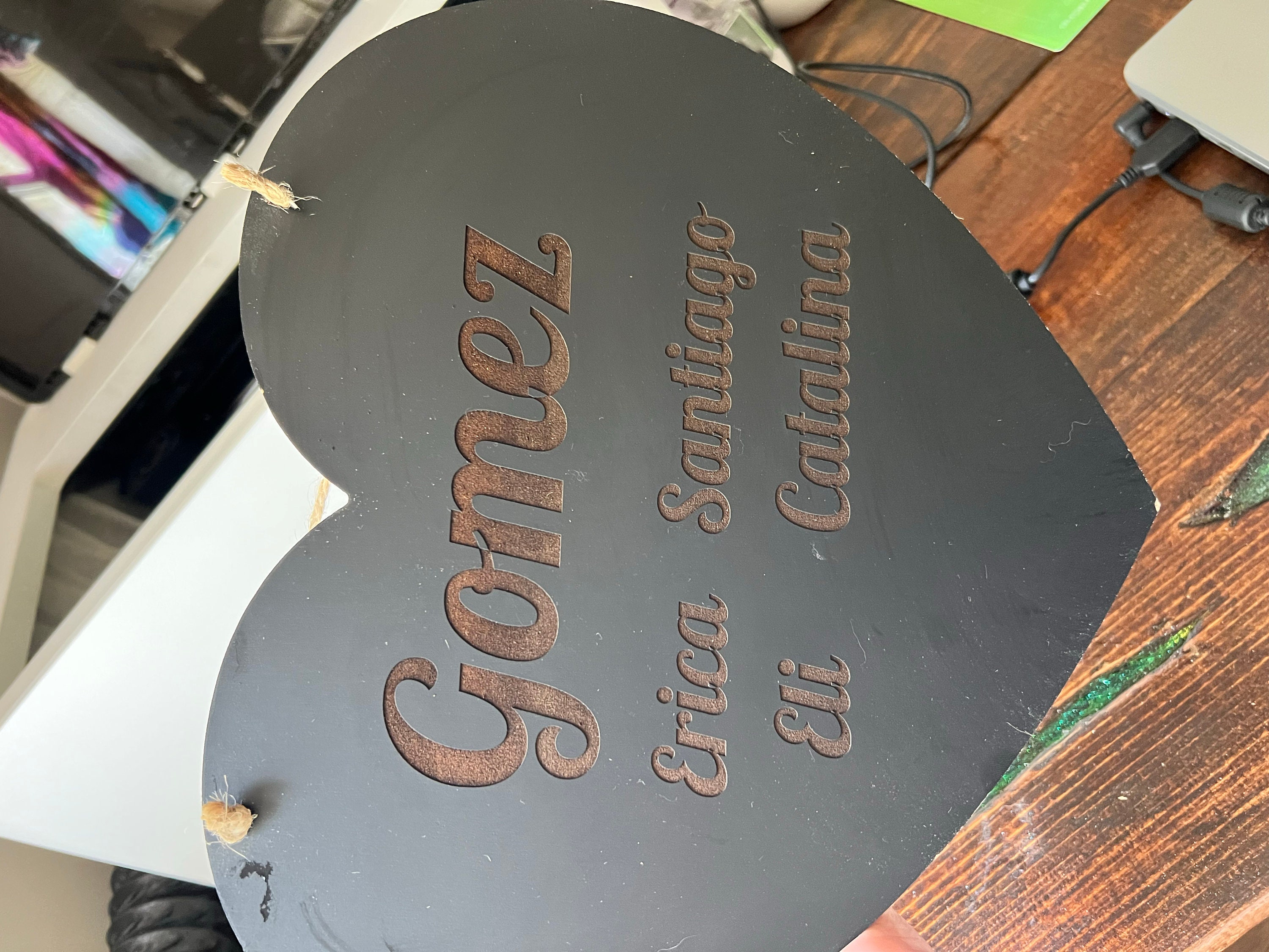 Wooden Engraved Door Sign Chalkboard - Etsy