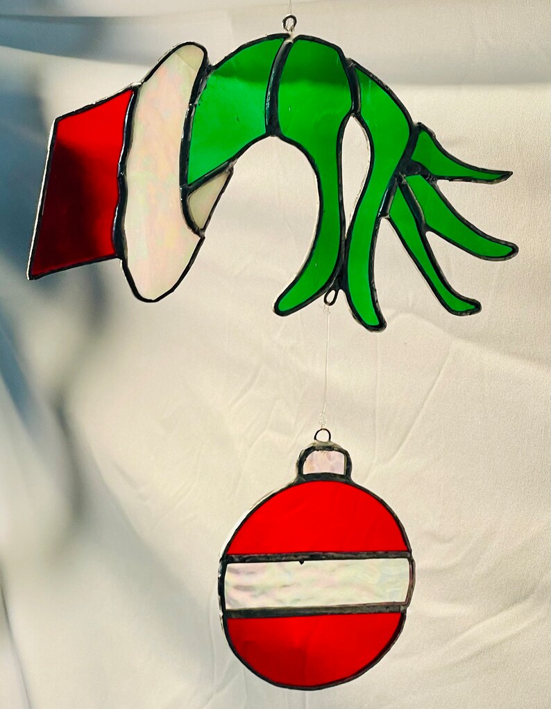 The Grinch Who Stole Christmas / Handmade Stained Glass Sun Catcher - Etsy