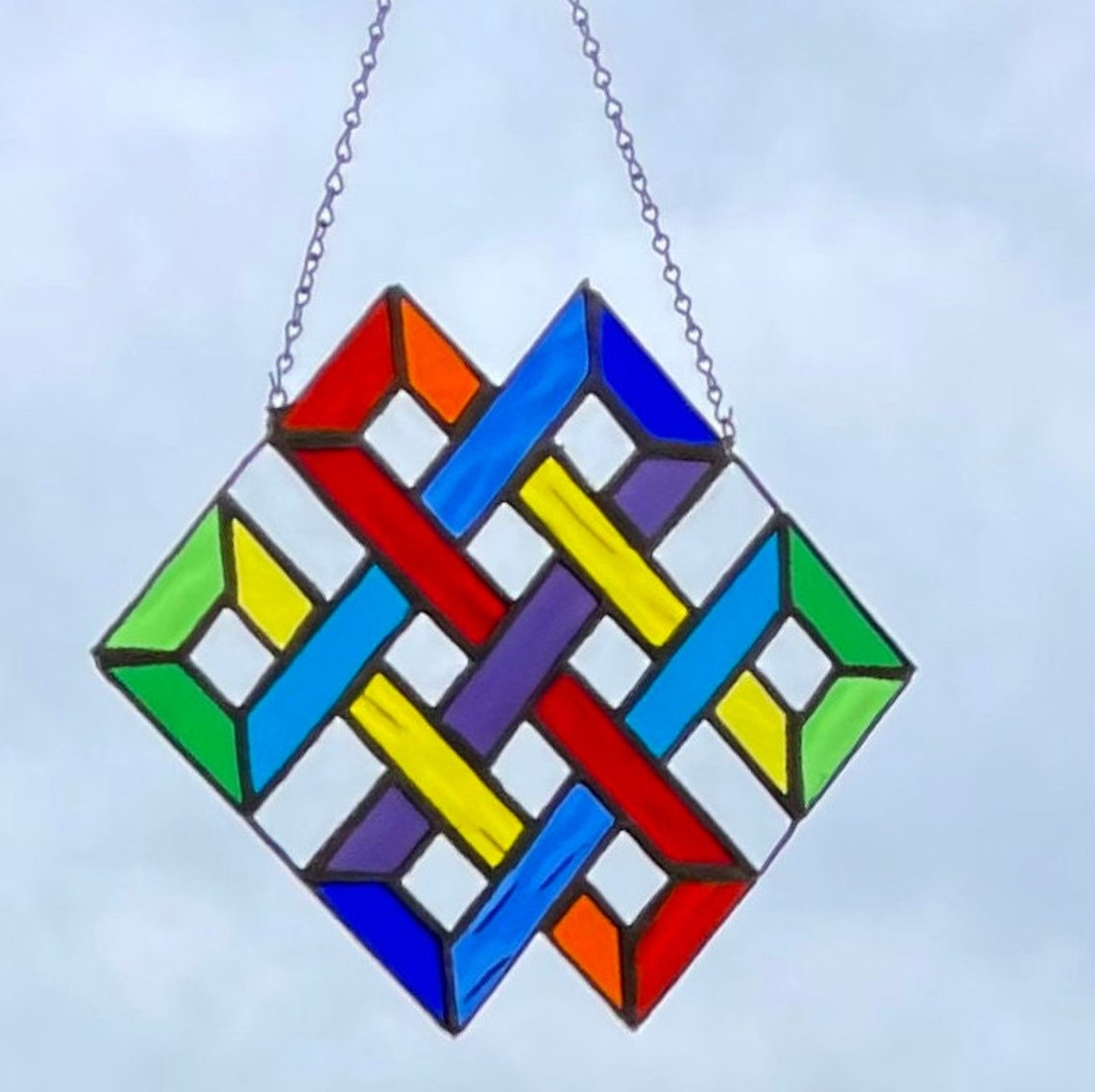 Rainbow Celtic Eternity Knot - Etsy