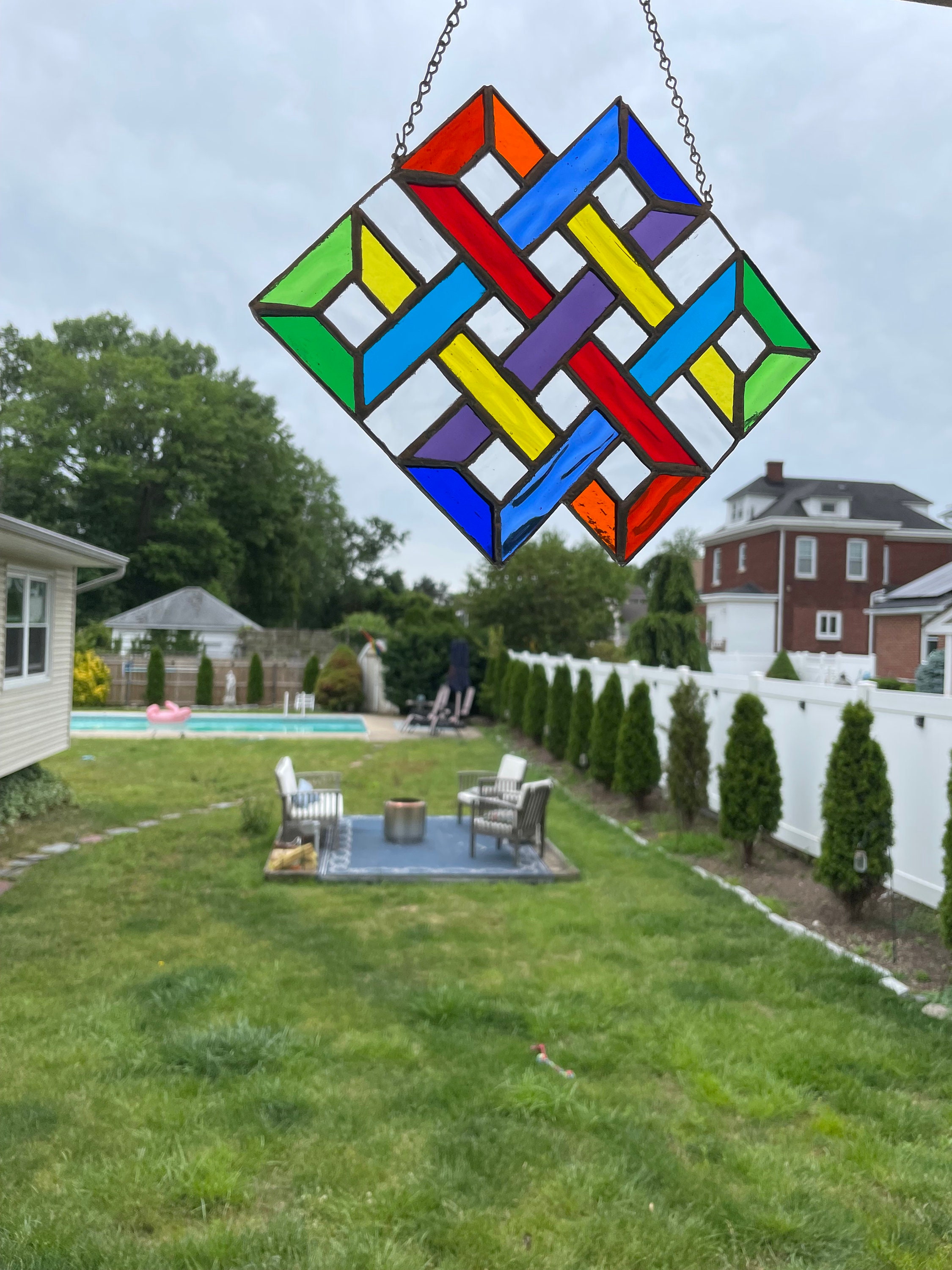 Rainbow Celtic Eternity Knot - Etsy