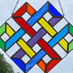 Rainbow Celtic Eternity Knot - Etsy