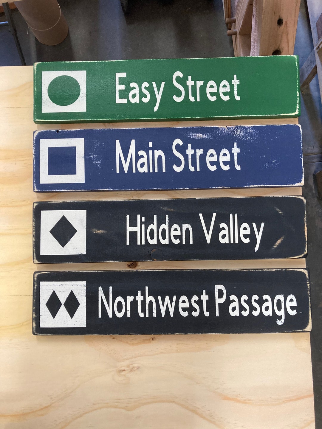 Custom Hand Painted Ski Run Signs - Etsy