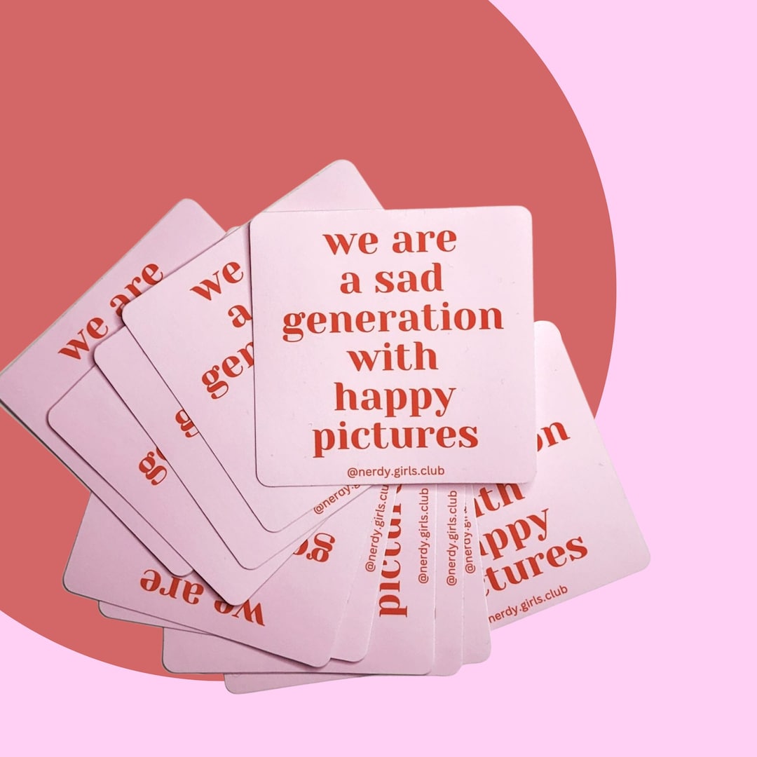 HAPPY Pictures, SAD Generation Vinyl Stickers - Etsy