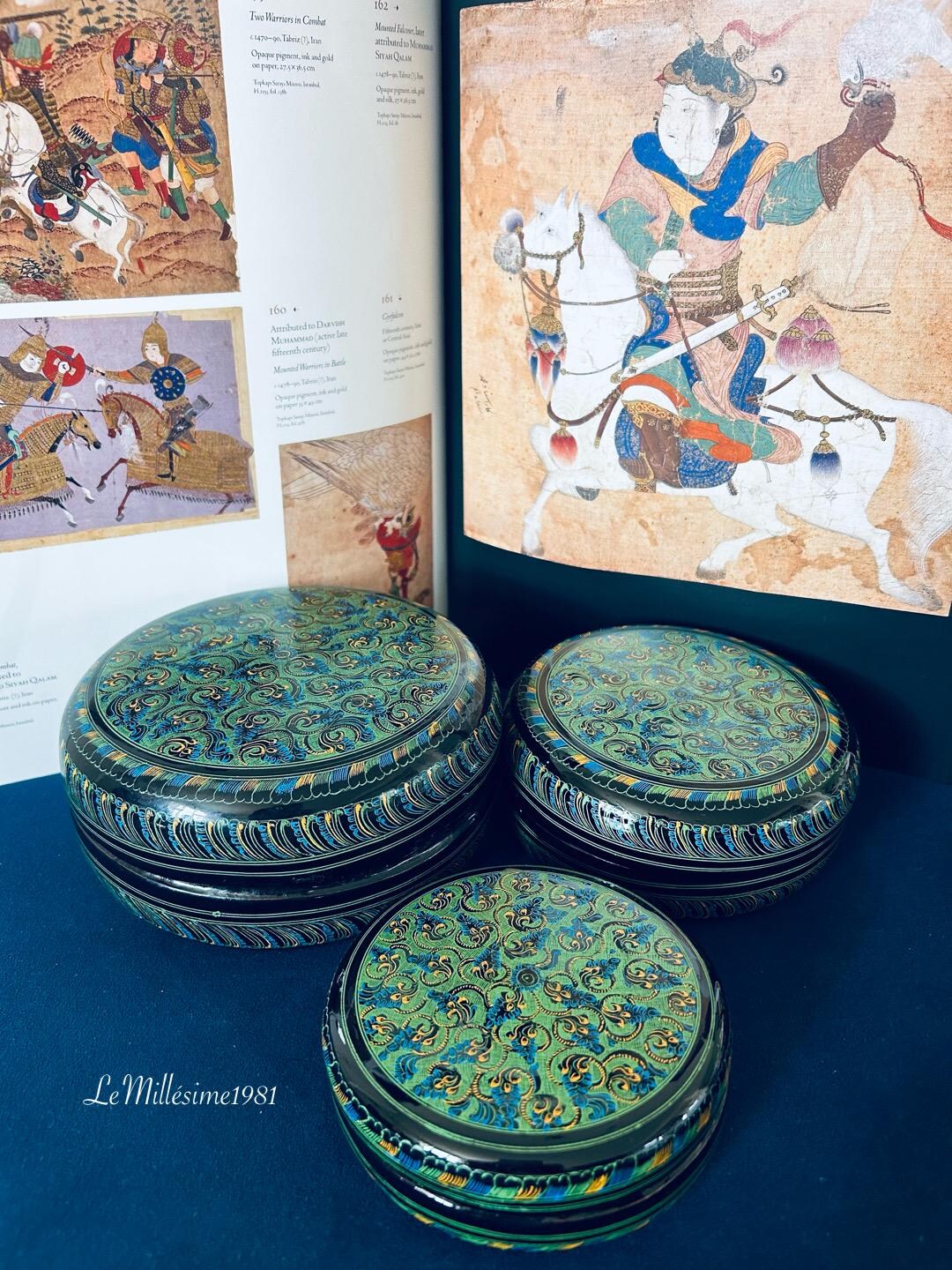 Vintage Set of 3 Asian Oriental Handmade Lacquerware Betel Kun It Boxes ...