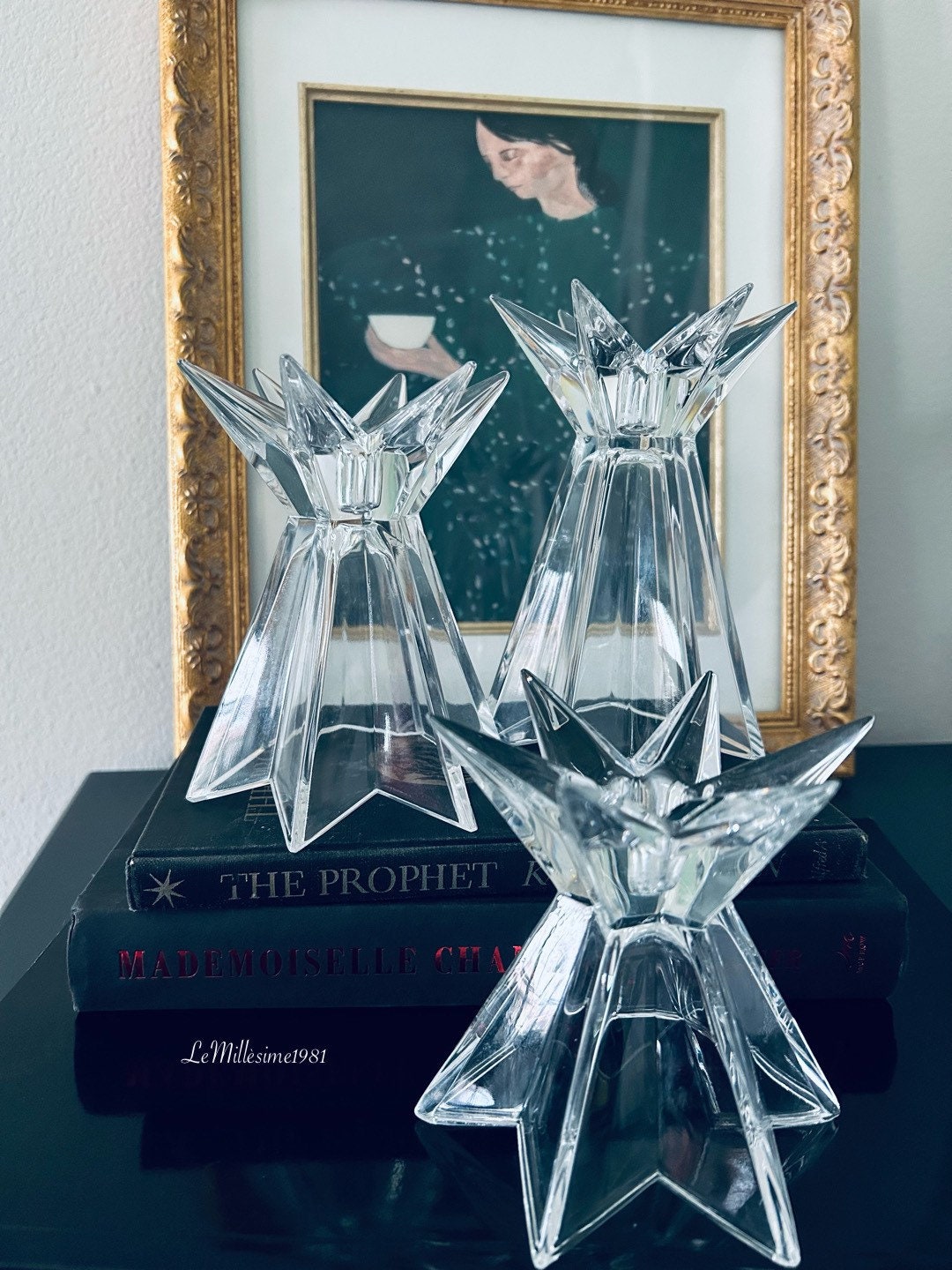 3 Set of Nachtmann Fine Bavarian Crystal Galaxy Candleholders and Vases ...