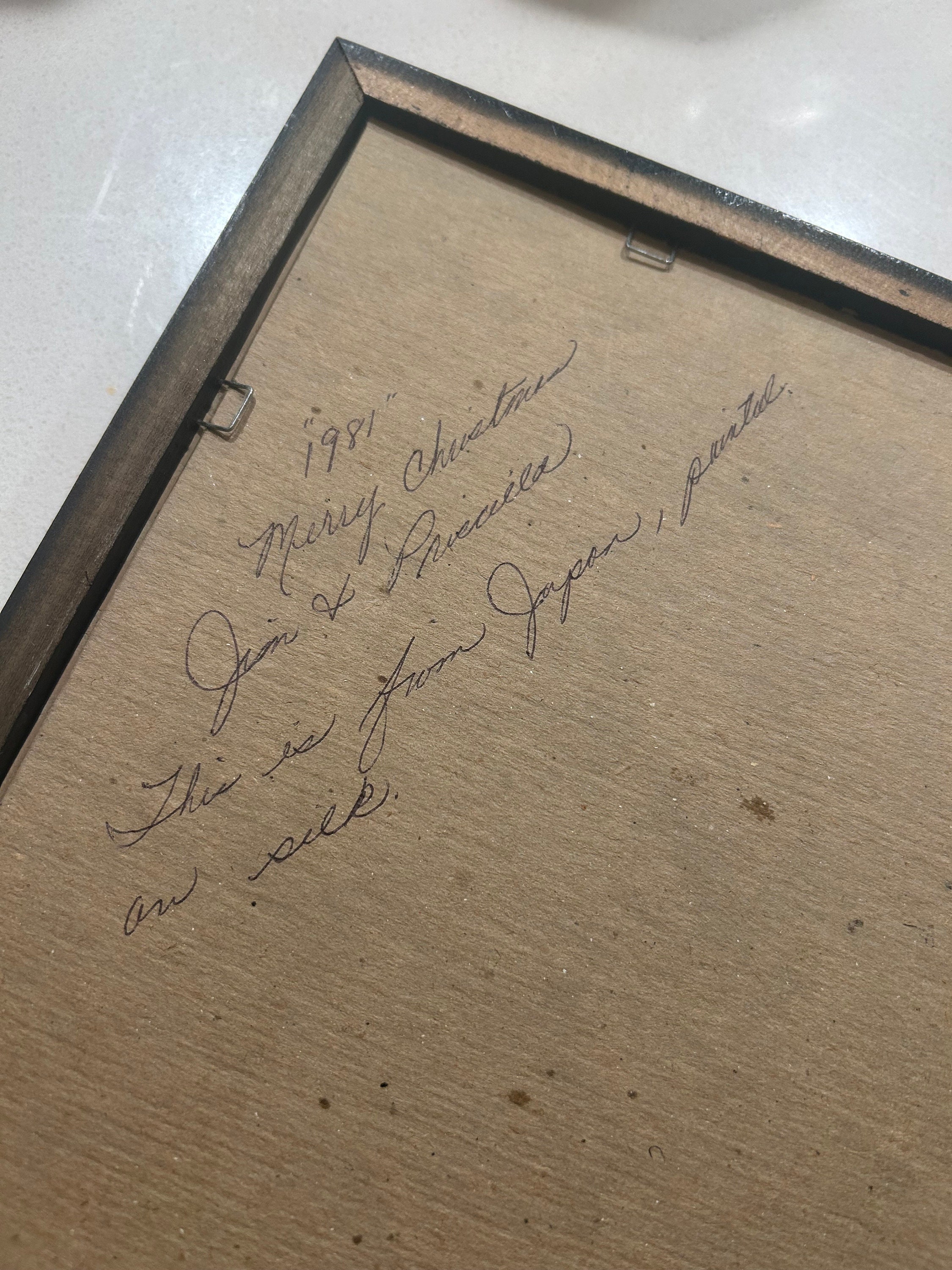 Vintage Japanese Hand Painted Watercolor on Silk 1981 Art - Etsy