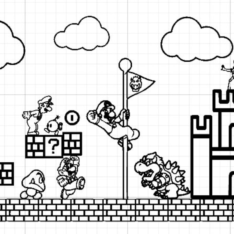 Mario Svg - Etsy