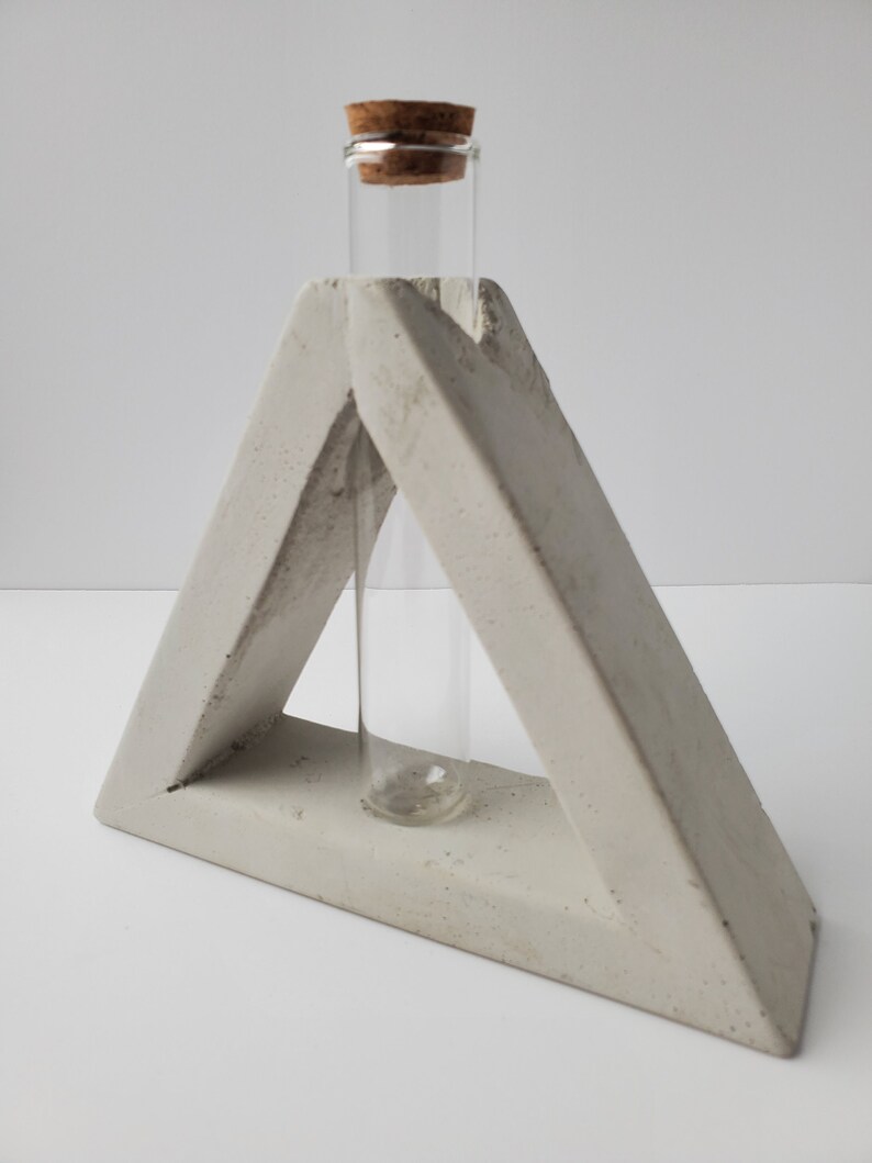 Concrete Plant Propagation | Triangle Concrete Vase | Cement ...