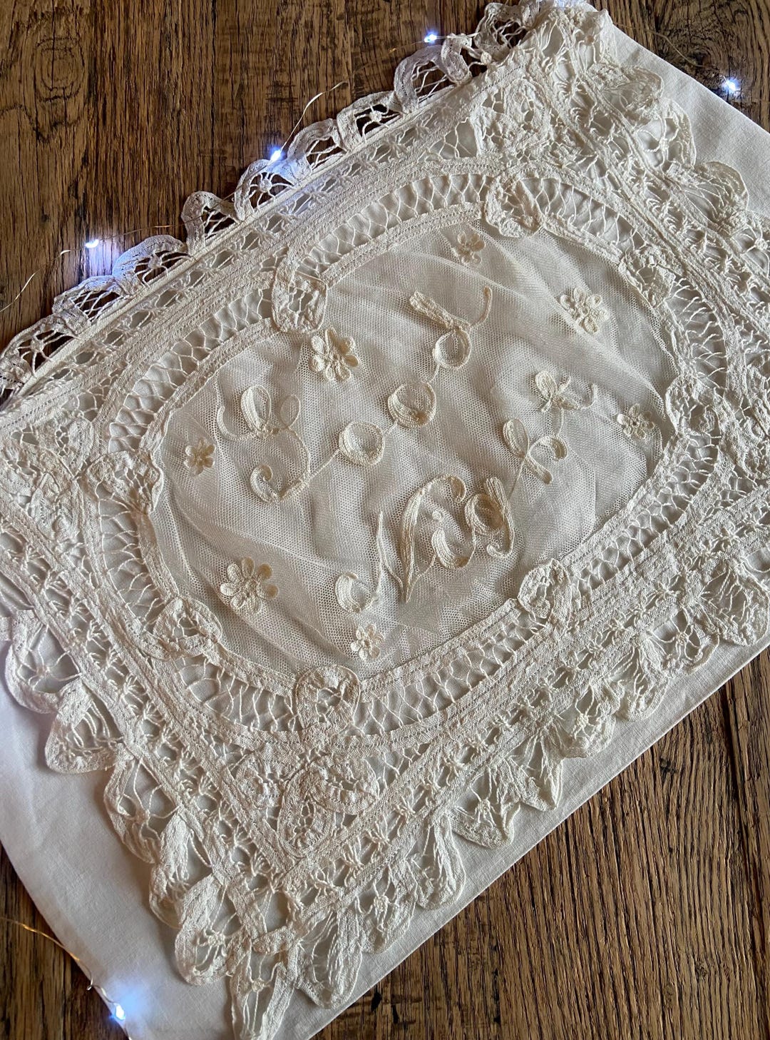 Vintage Nightdress Case/ Pyjama Case/ Lingerie Case/ Embroidered ...