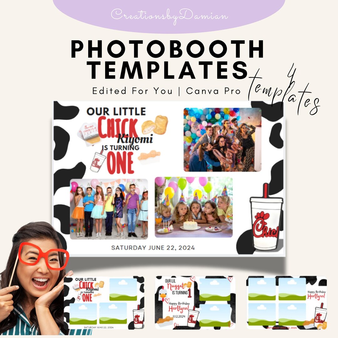 Custom Chicken Photo Booth | 4 Templates | 5x6 | 2x6 - Etsy