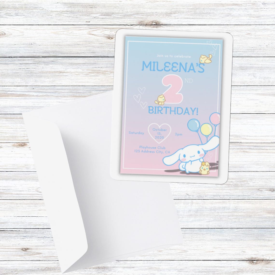 Cinnamon and Friends Invite | Kawaii Kitty | Digital Invite - Etsy