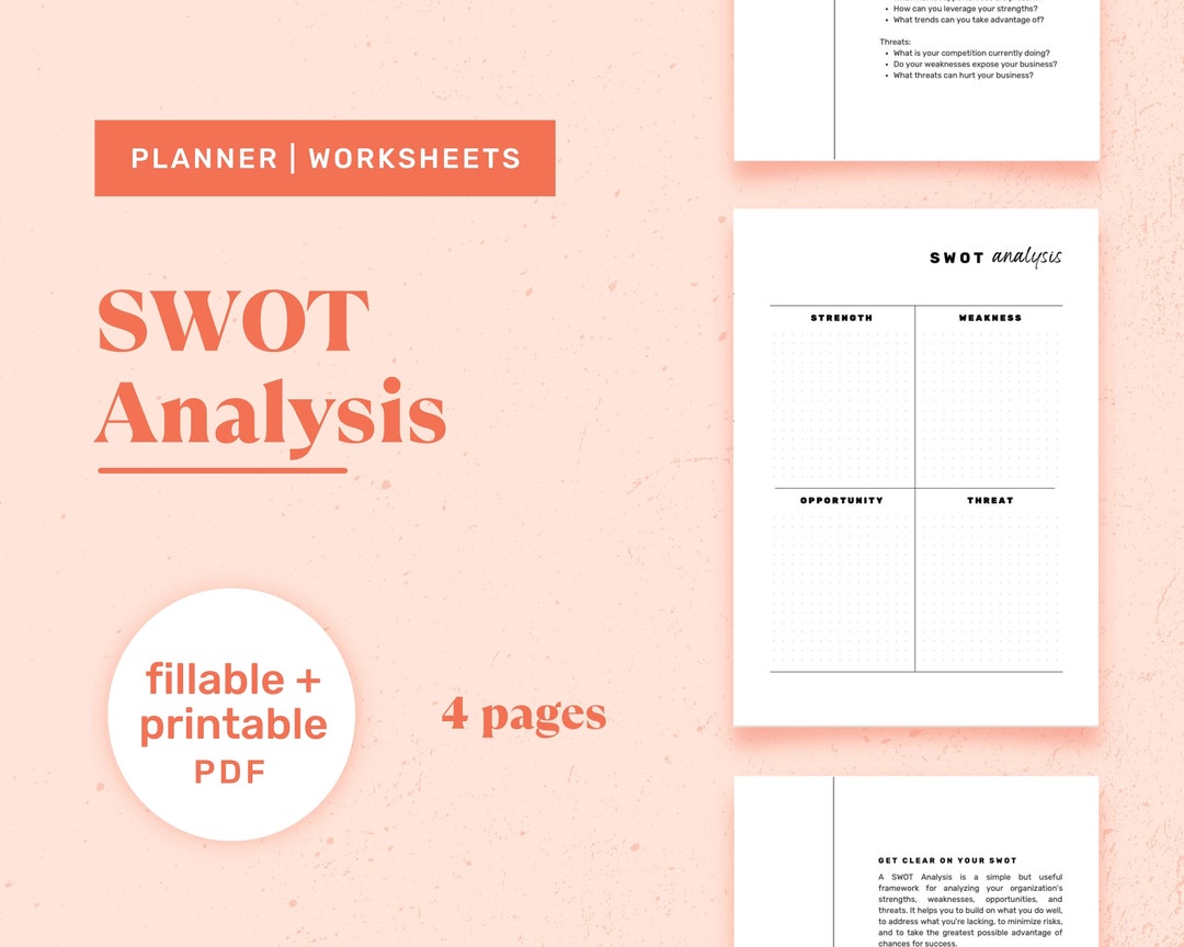 SWOT Analysis Business Analysis Business Planner Business Starter Kit ...