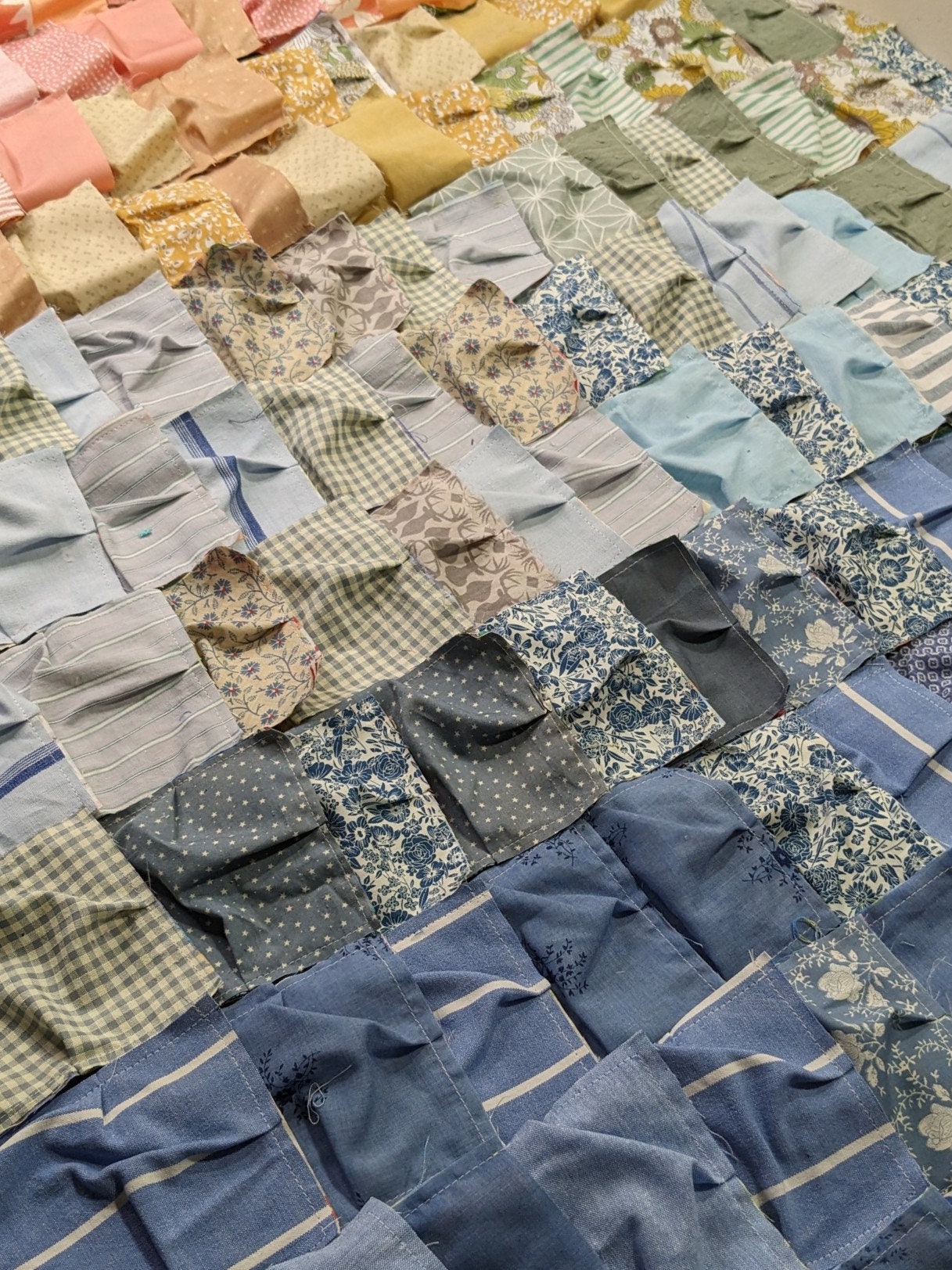 Ombre Puff Memory Quilt Grief Blanket Memory Throw Made From a Loved ...