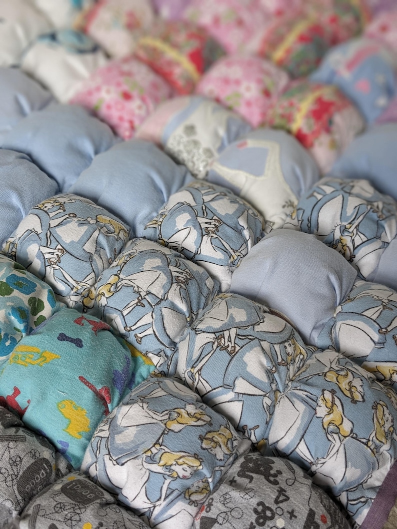 Ombre Puff Memory Quilt Grief Blanket - Memory Throw Made From a Loved ...