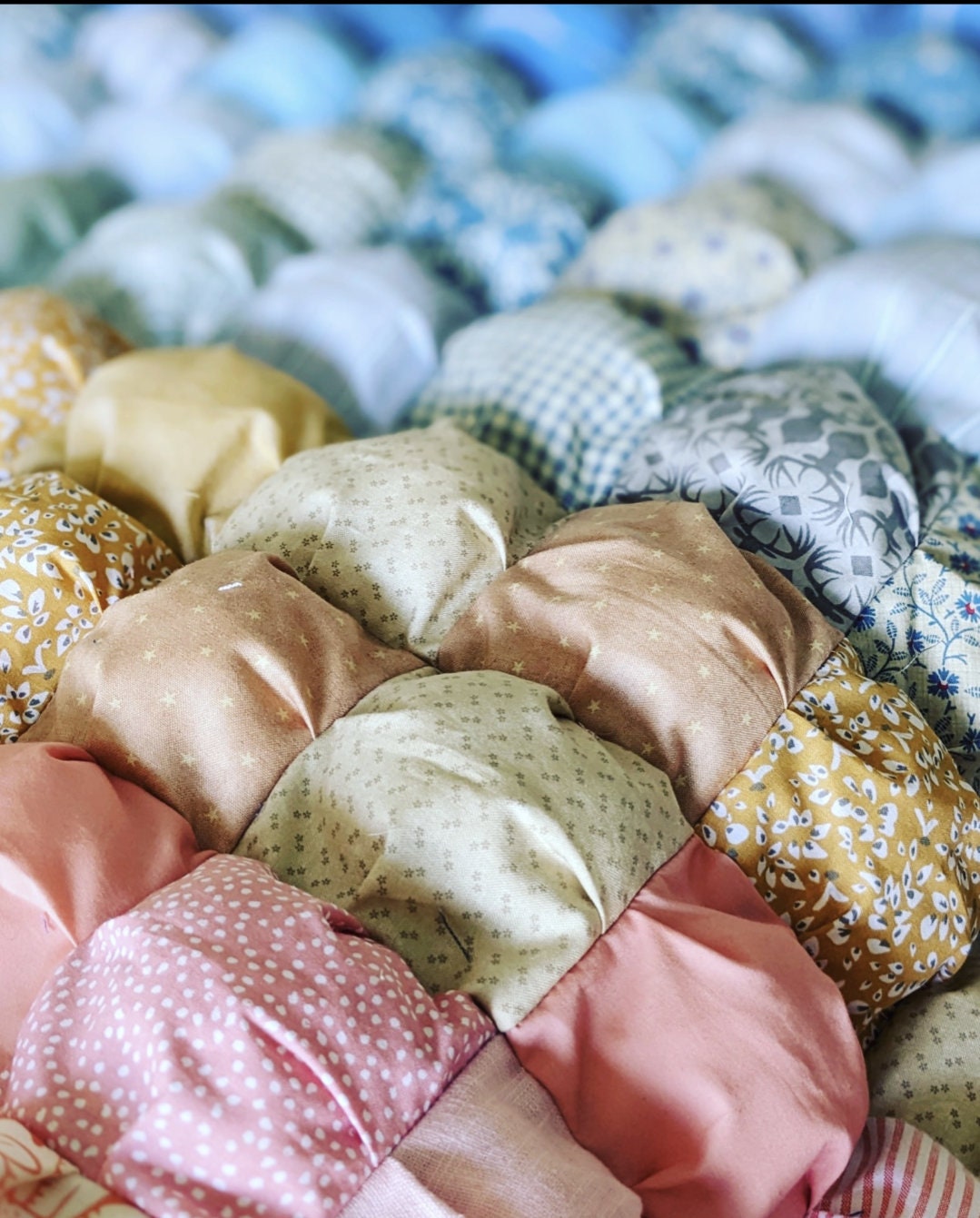 Ombre Puff Memory Quilt Grief Blanket Memory Throw Made From a Loved ...