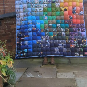 Ombre Puff Memory Quilt Grief Blanket - Memory Throw Made From a Loved ...