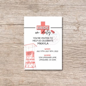 Lifeguard Bachelorette Printables [editable] - Etsy