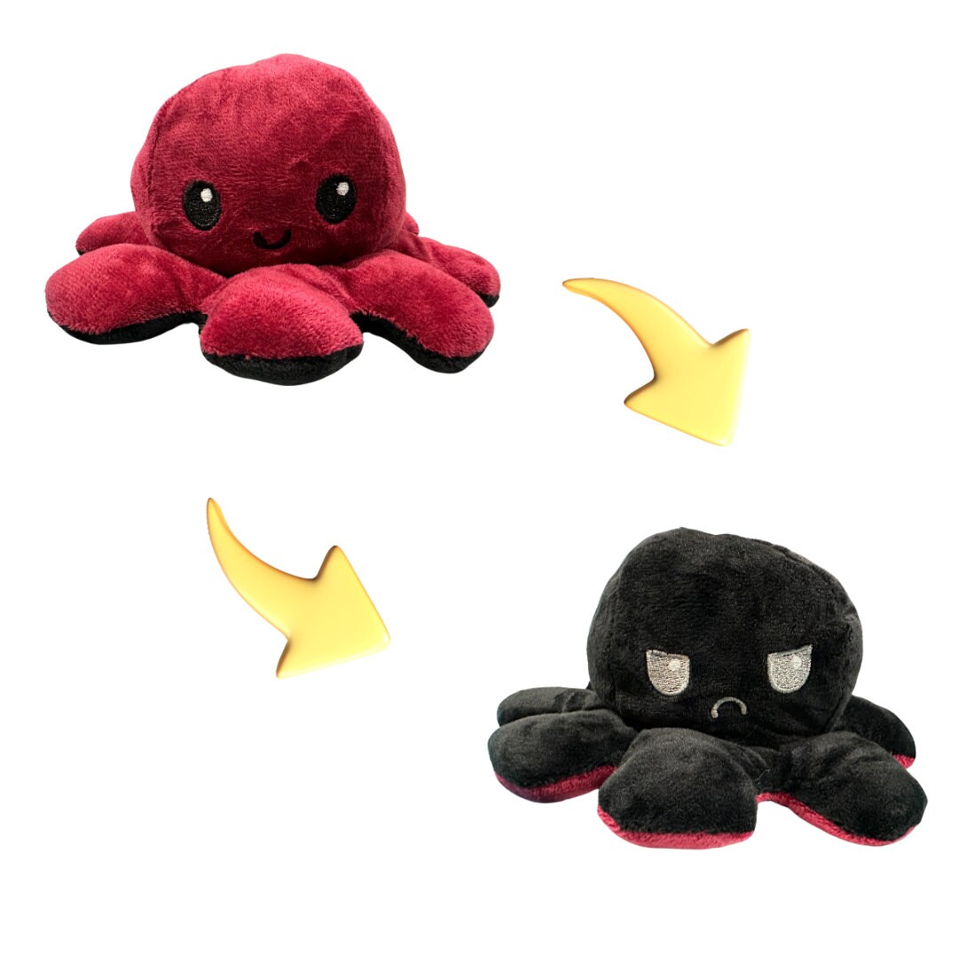 Reversible Octopus Plushie, Cute Mood Plushie, Viral Tiktok Trend ...