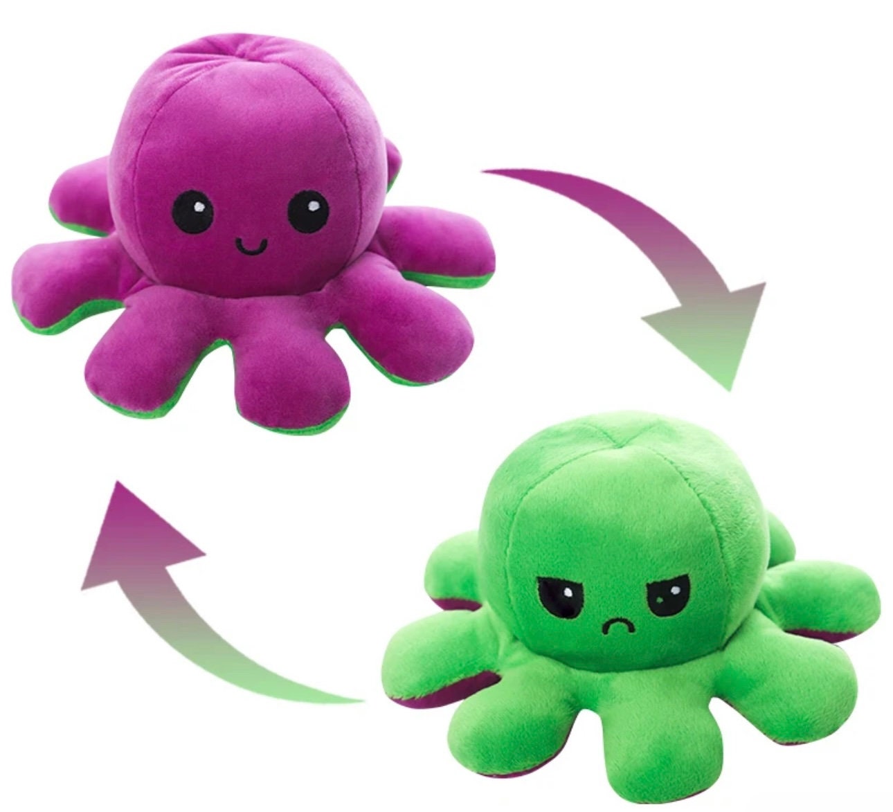Reversible Octopus Plushie, Cute Mood Plushie, Viral Tiktok Trend ...