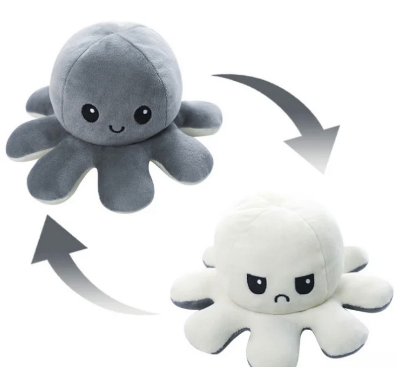 Reversible Octopus Plushie, Cute Mood Plushie, Viral Tiktok Trend ...