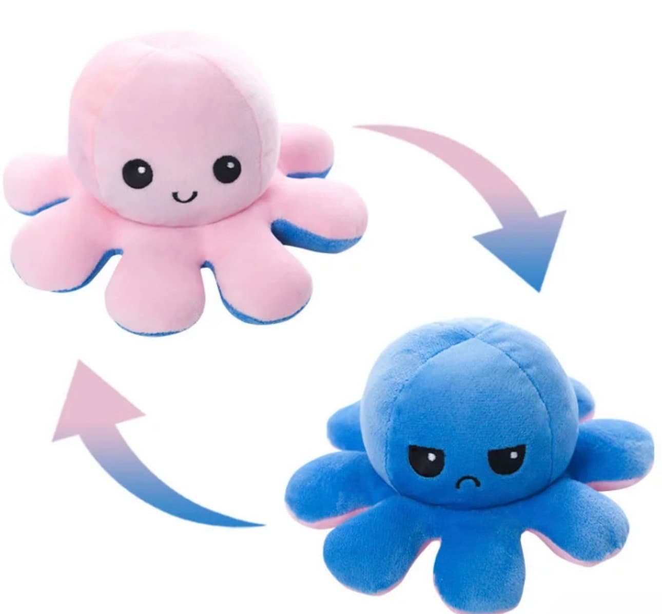 Reversible Octopus Plushie, Cute Mood Plushie, Viral Tiktok Trend ...