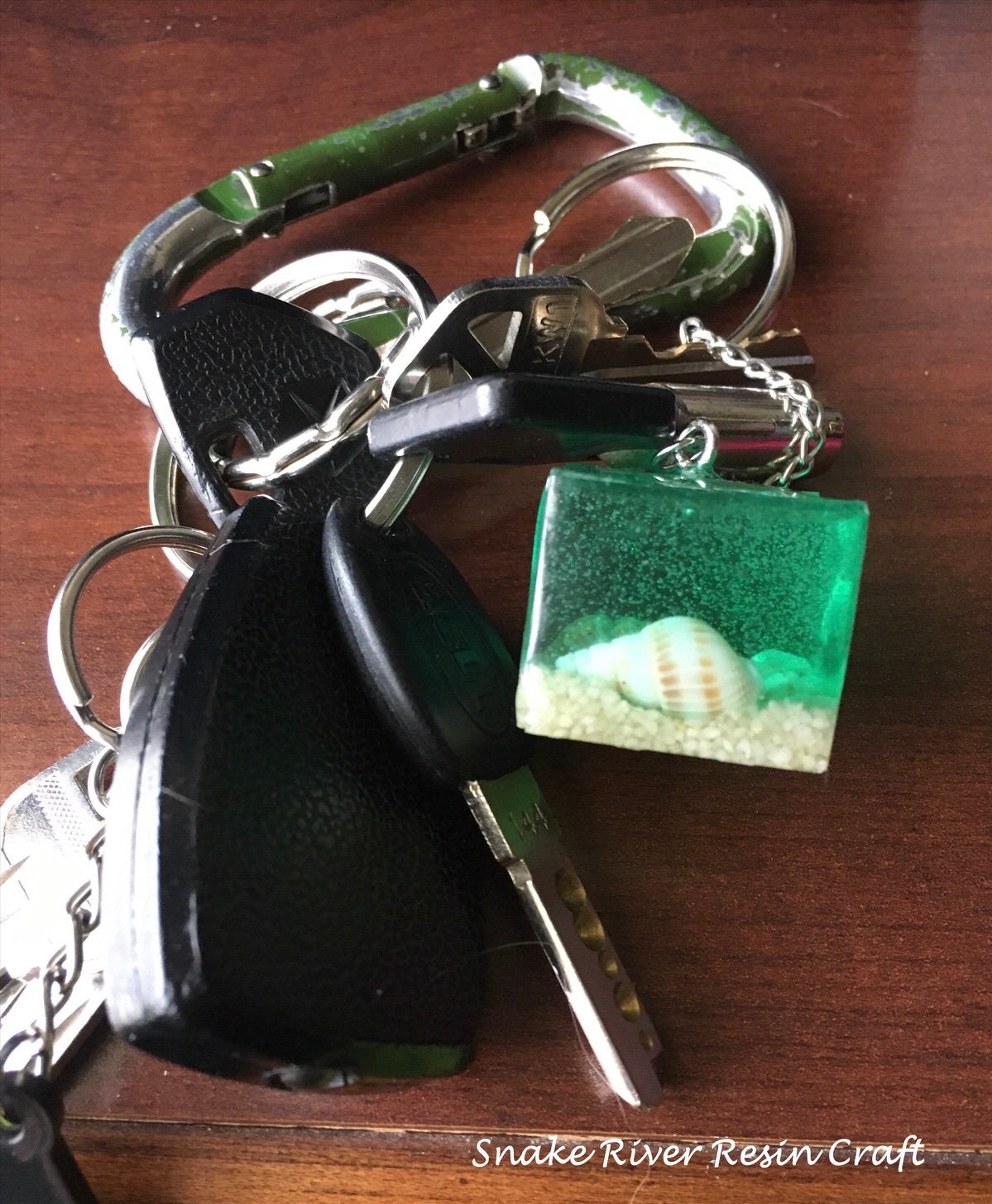 Large Cube Ocean Shell Diorama Keychain, Gifts for Everyone, Keychain ...