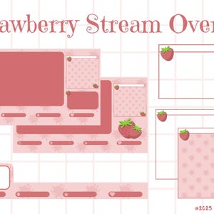 Strawberry Stream Static Overlay Set - Etsy