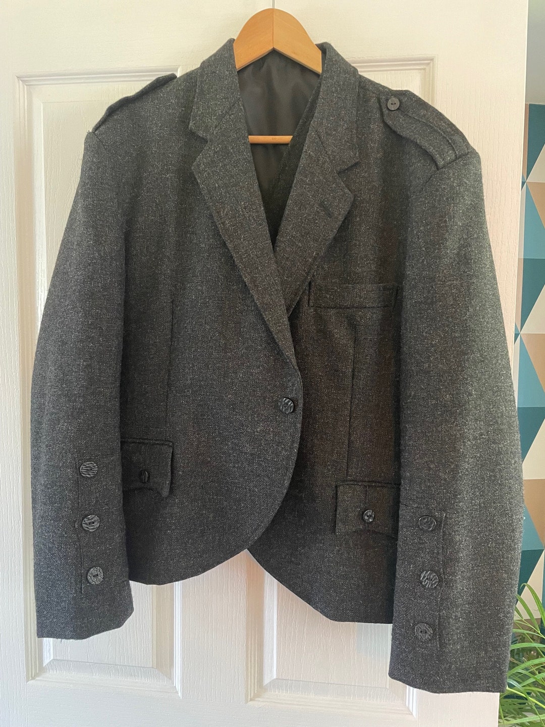 Tweed Kilt Jacket & Waistcoat, Size 54 Regular - Etsy