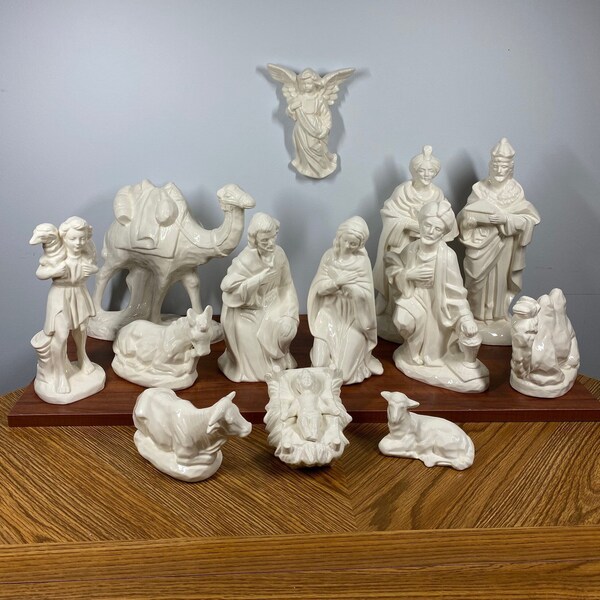 Ceramic Nativity Set - Etsy