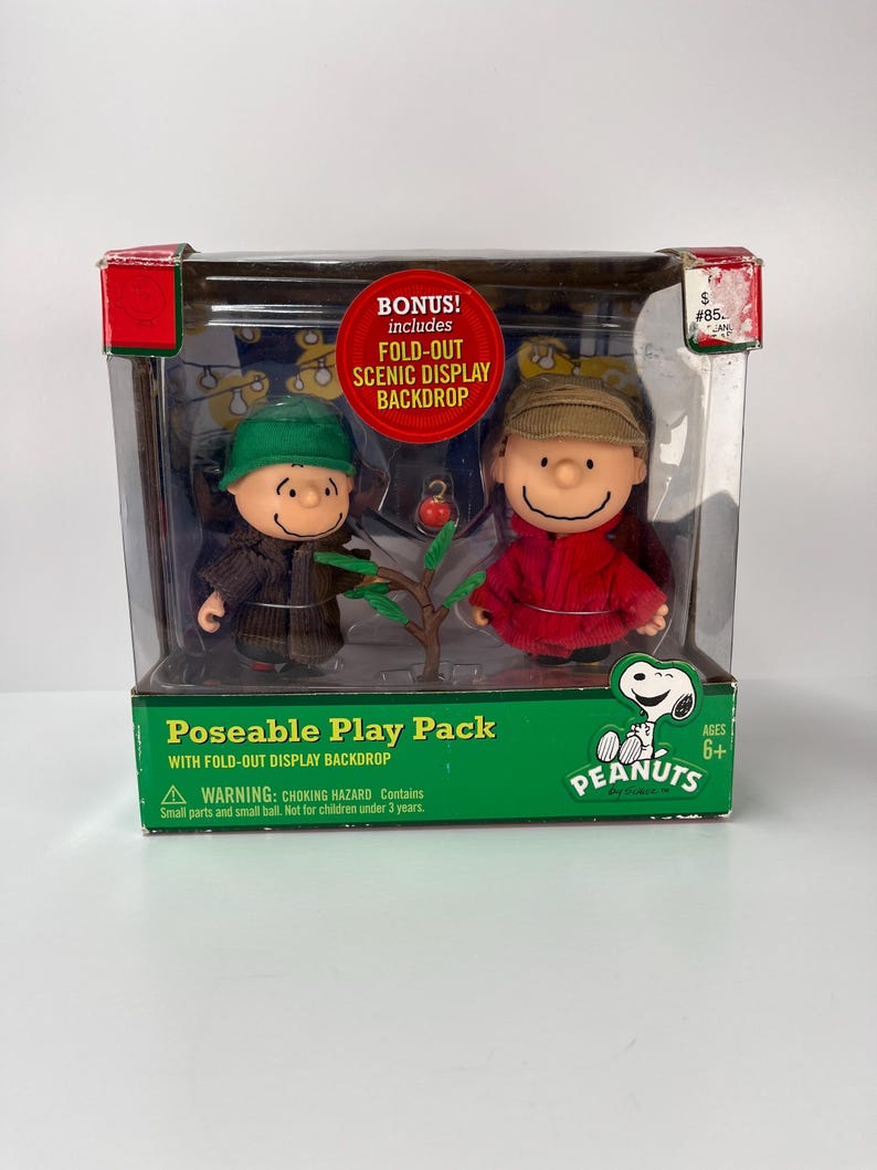 Vintage Peanuts charlie Brown and Linus at the Christmas Tree Lot ...
