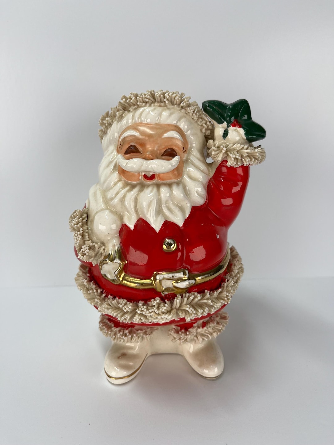 Vintage Santa Claus Bank With Detailed Spaghetti Fur and Imported by ...