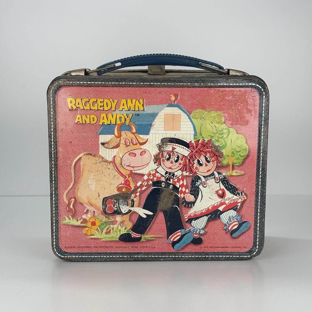 Vintage Metal Lunch Box of Raggedy Ann and Andy Made by Aladdin 1973 - Etsy
