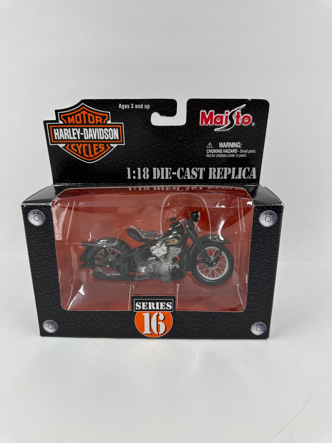 Vintage Harley Davidson Toy Motorcycle, 1:18 Die-cast Replica, Series ...