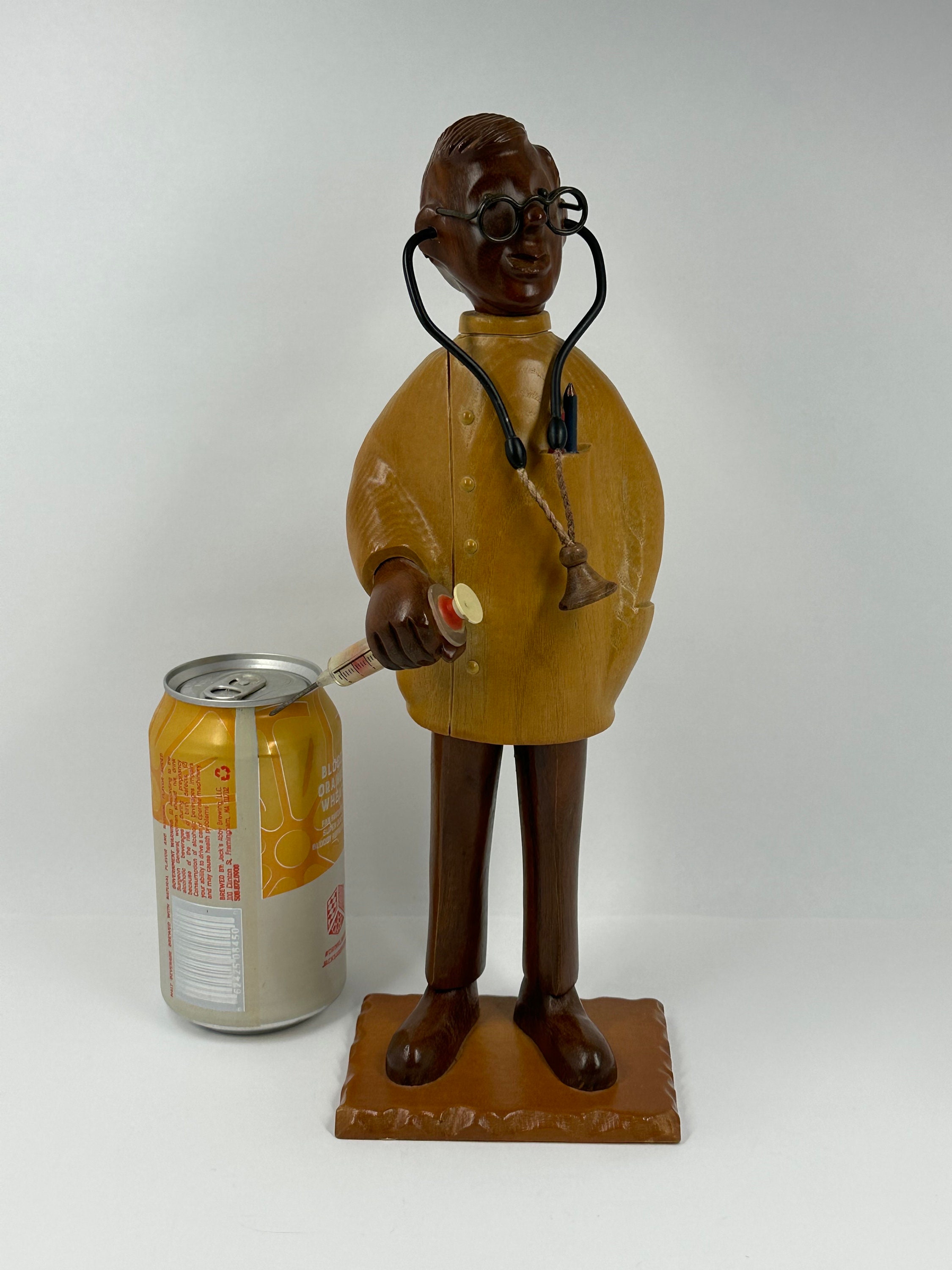 Vintage Hand Carved Wooden Doctor Figurine From Romer of Italy. - Etsy