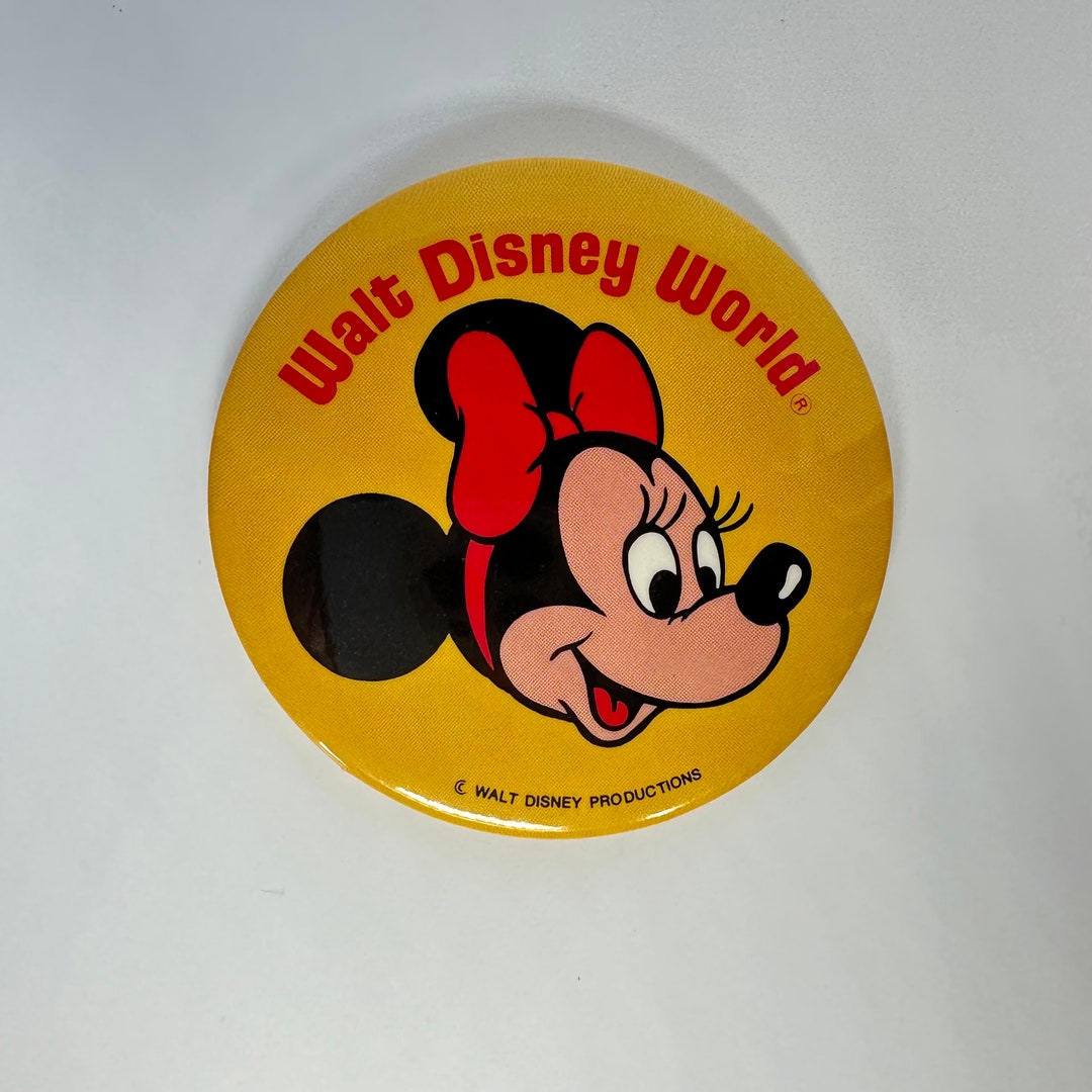 Vintage Pin of Minnie Mouse From Walt Disney World Button. - Etsy