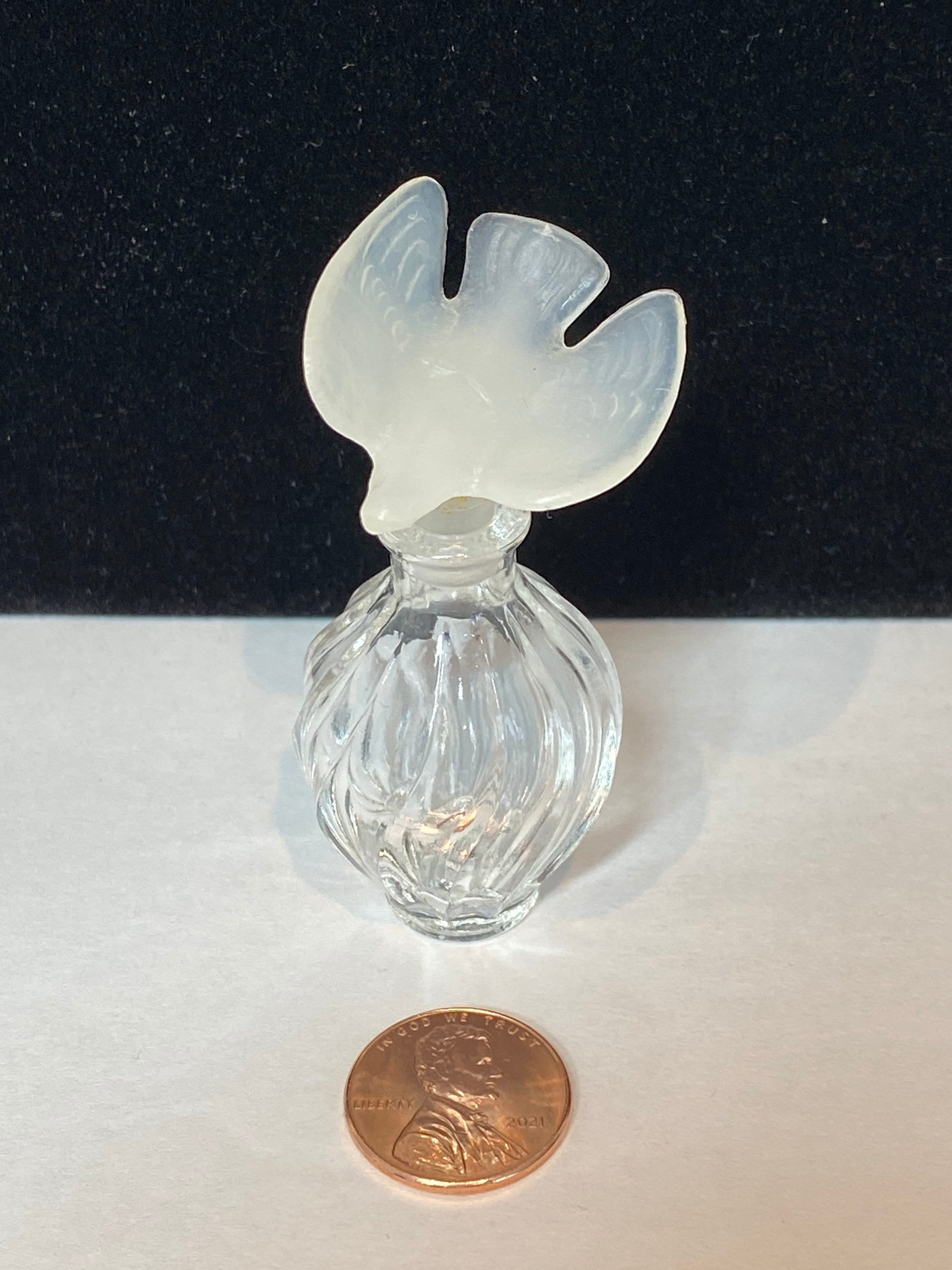 Vintage Mini Perfume Bottle, Lalique Dove by Nina Ricci. - Etsy