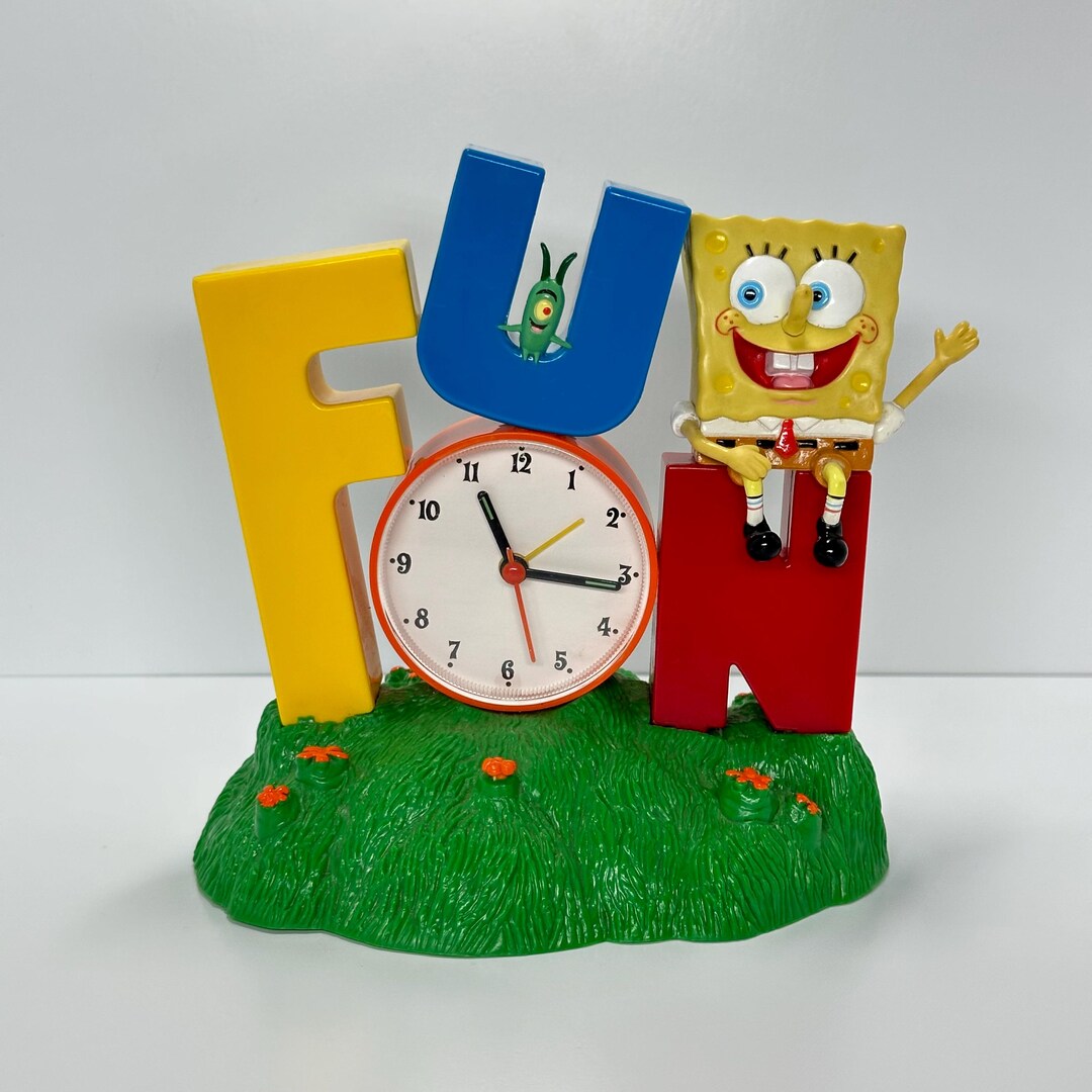 Vintage Alarm Clock of Spongebob, Fun Song Made by Tek Time 2002 - Etsy
