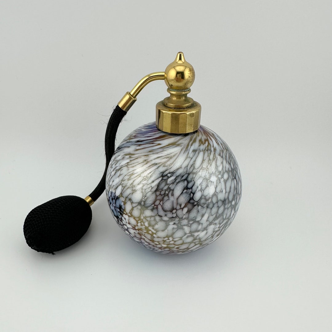 Vintage Perfume Bottle, Carnival Glass, Atomizer Bulb. - Etsy