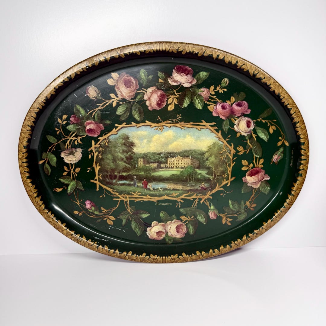 Vintage Tray of Chatsworth Designed by Patricia Machin and Produced by ...