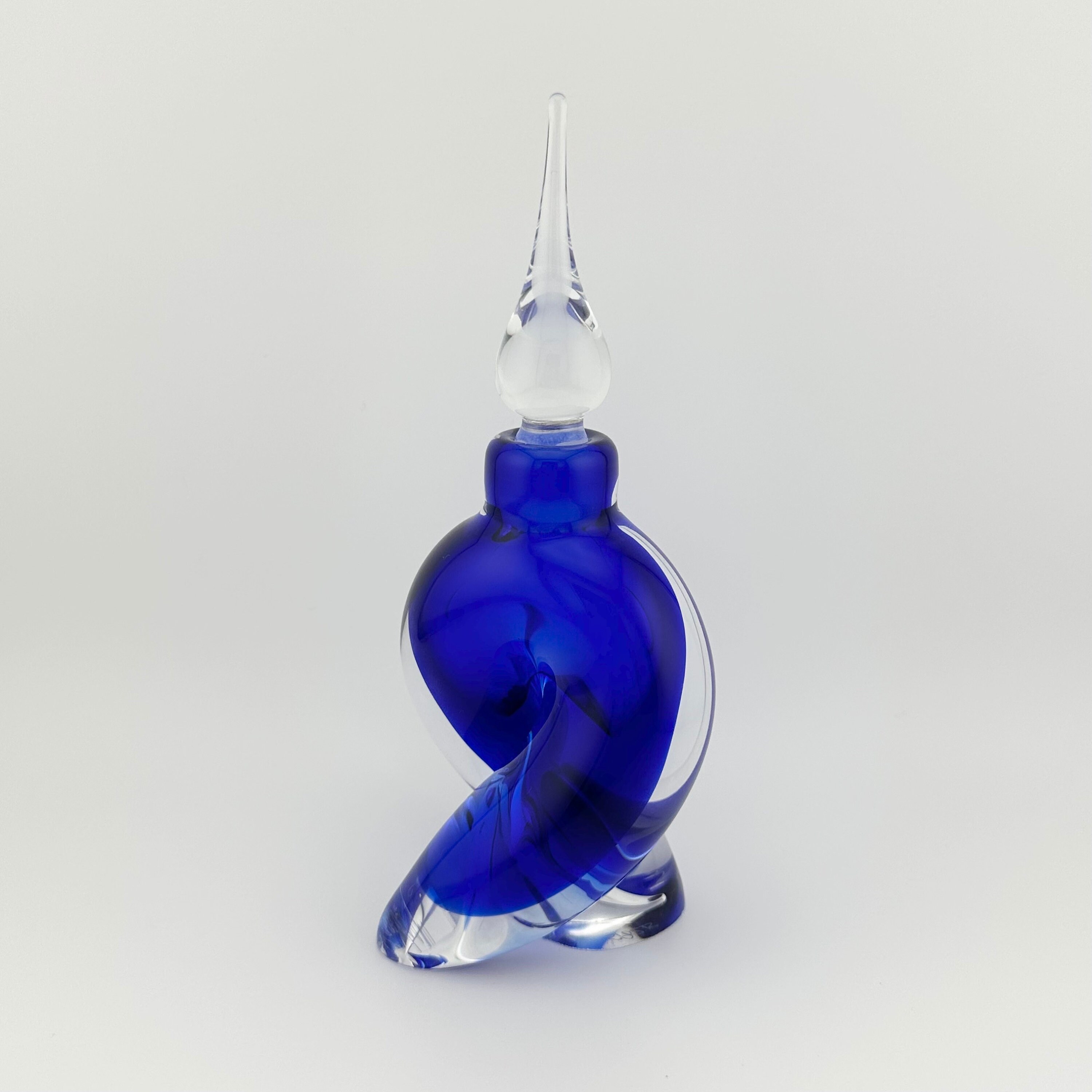 Vintage Perfume Bottle, Blue, Hand Blown Art, Made by Vandermark. - Etsy