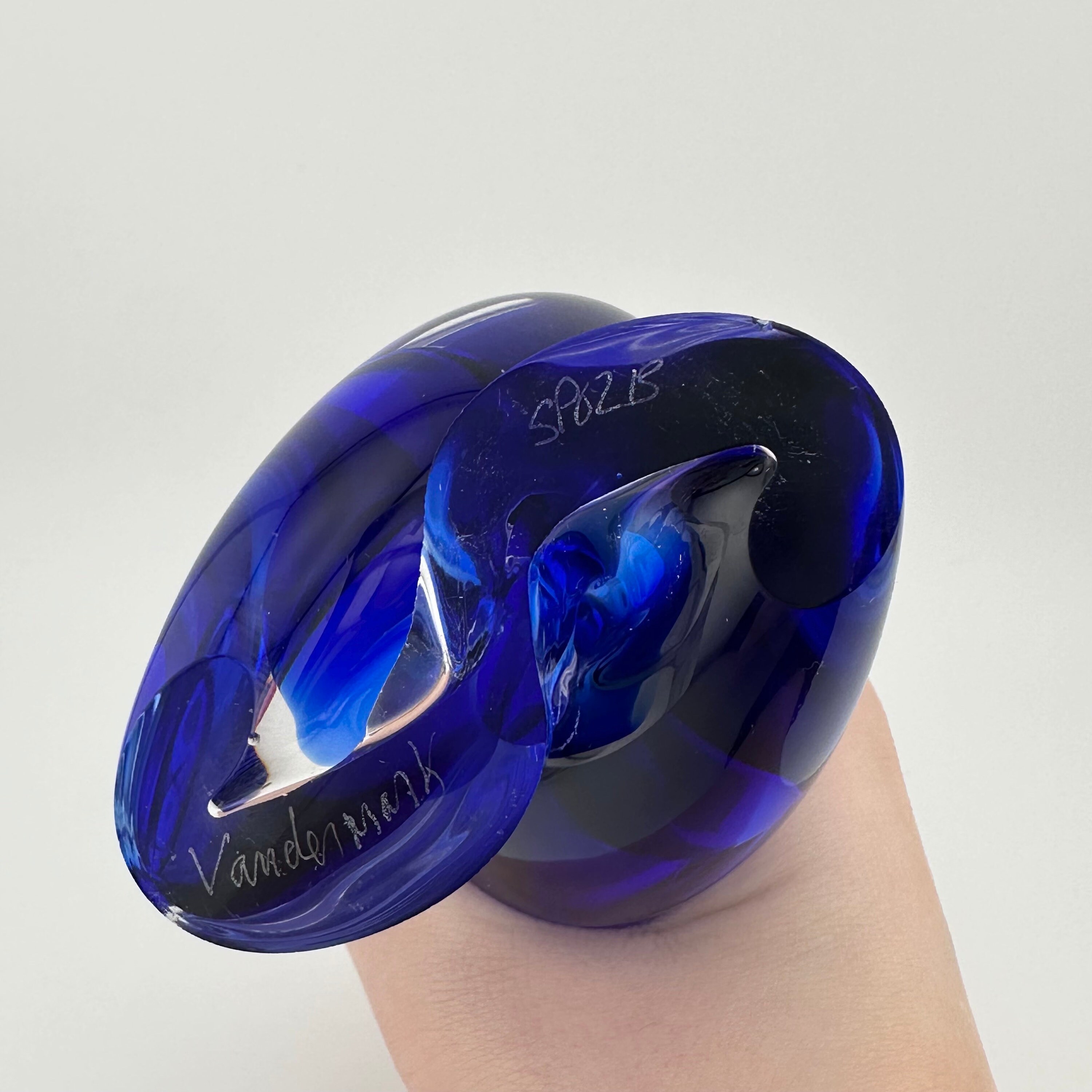 Vintage Perfume Bottle, Blue, Hand Blown Art, Made by Vandermark. - Etsy