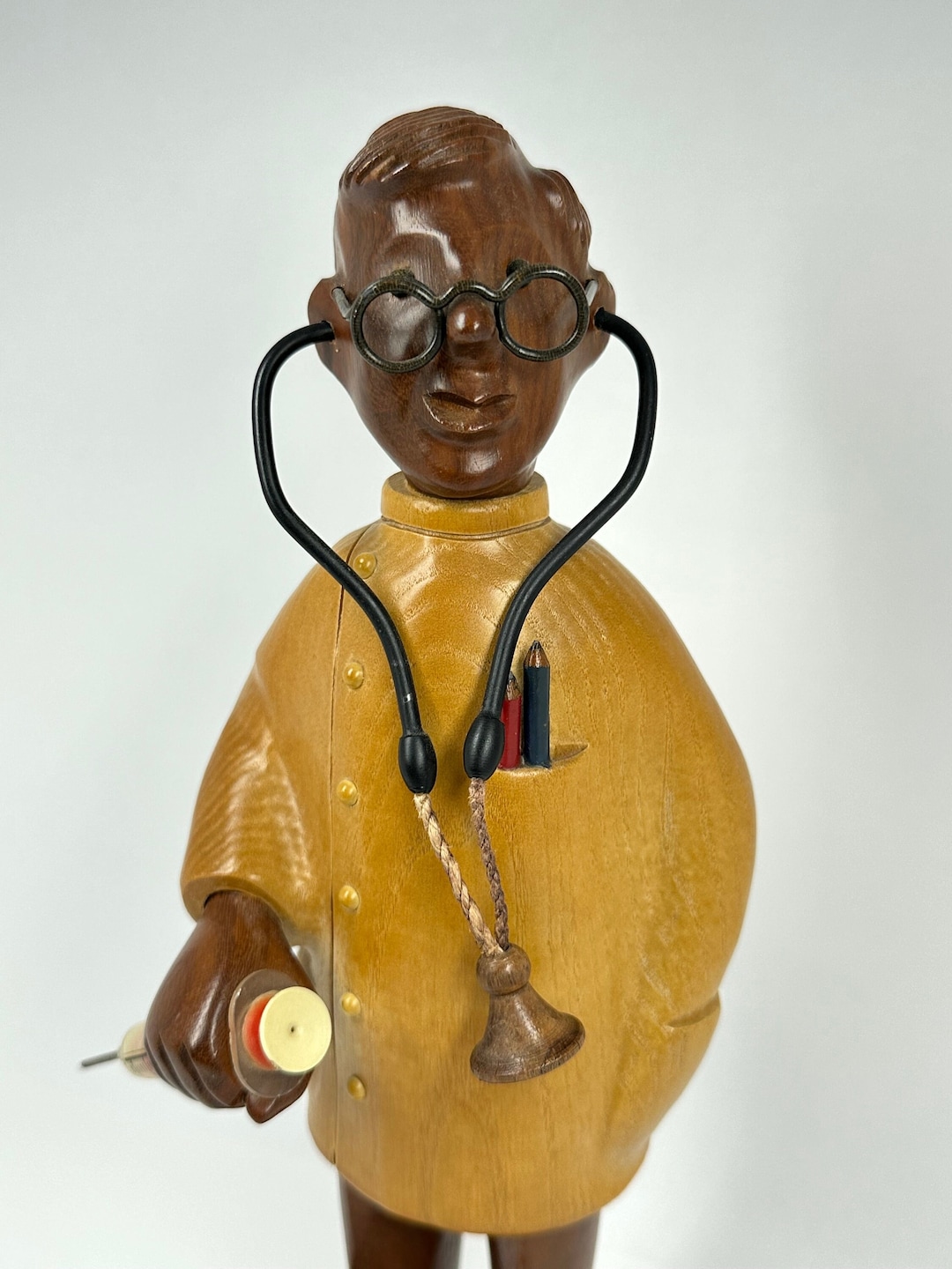 Vintage Hand Carved Wooden Doctor Figurine From Romer of Italy. - Etsy