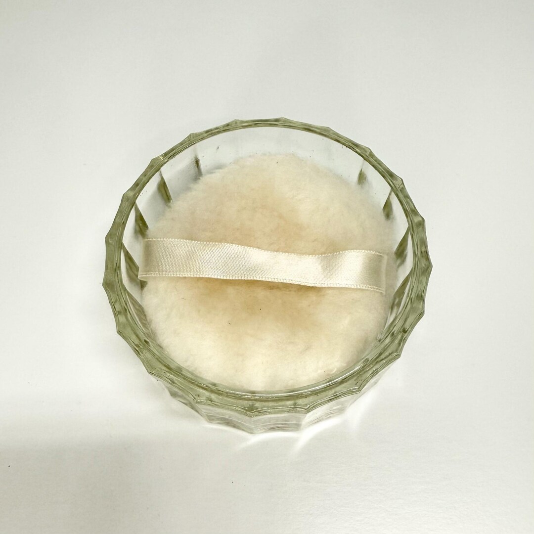 Vintage Powder Dish, Round Jewelry Trinket Box Made of Cut Crystal With ...