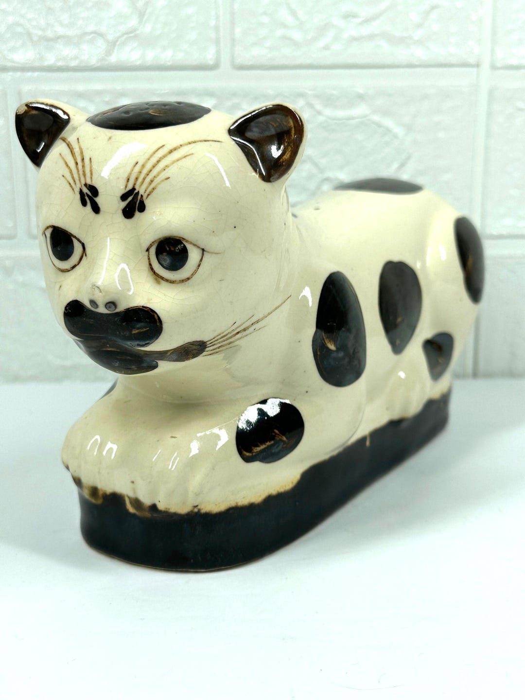 Antique Ceramic Cat, Chinese Cizhou, Cat Pillow Head Rest, Qing Dynasty ...