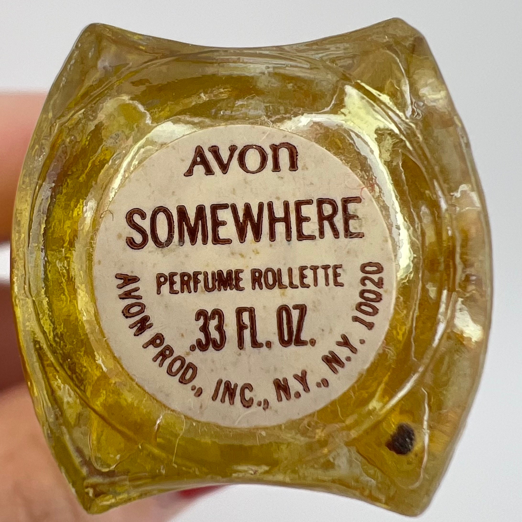 Vintage Avon Perfume Bottle, Somewhere, Clear Glass With Gold Top. - Etsy