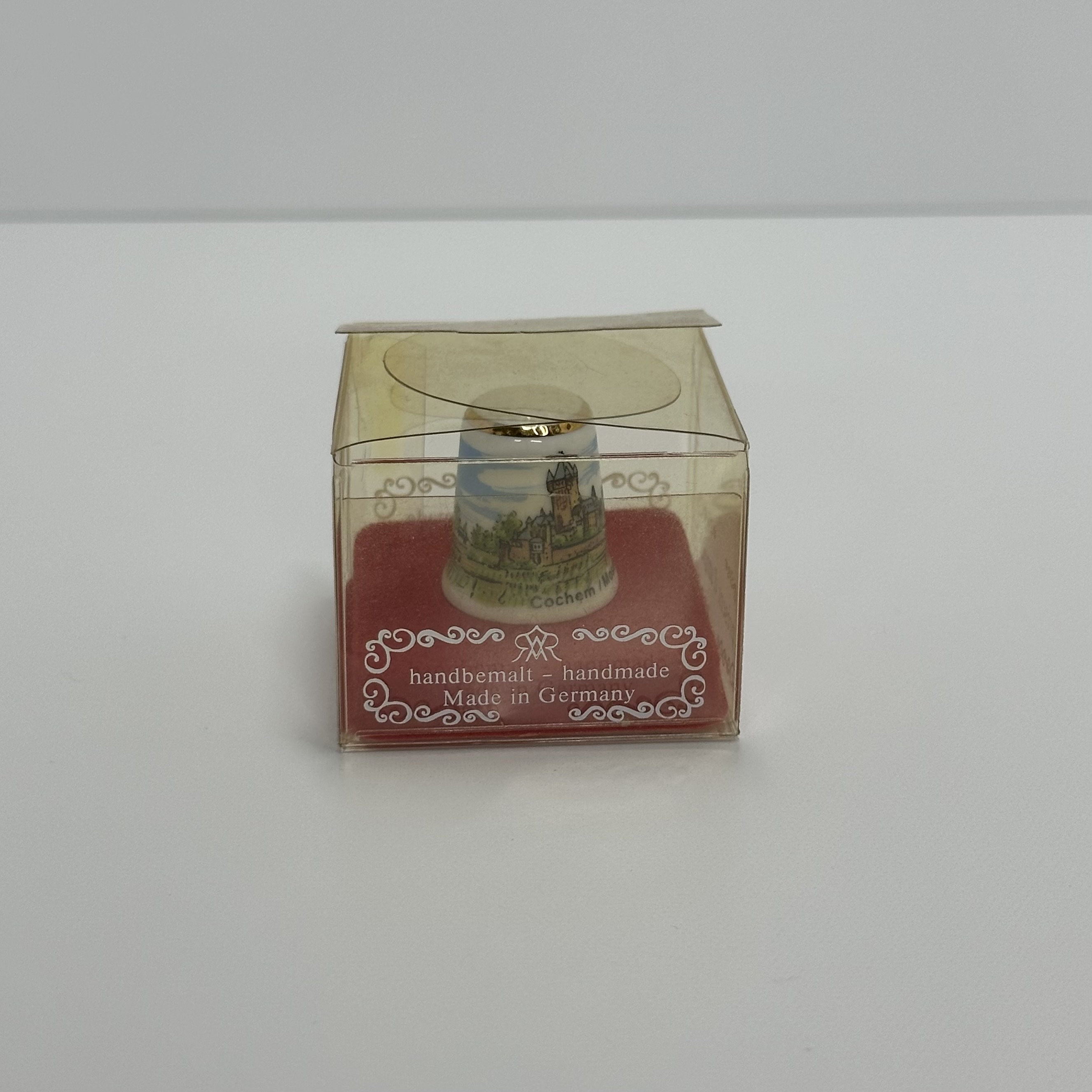 Vintage Porcelain Thimble by Reuter Handmade in Germany and New in Box ...