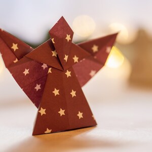 Origami Engel Angel handgefaltet als Geschenkanhänger, Baumschmuck ...